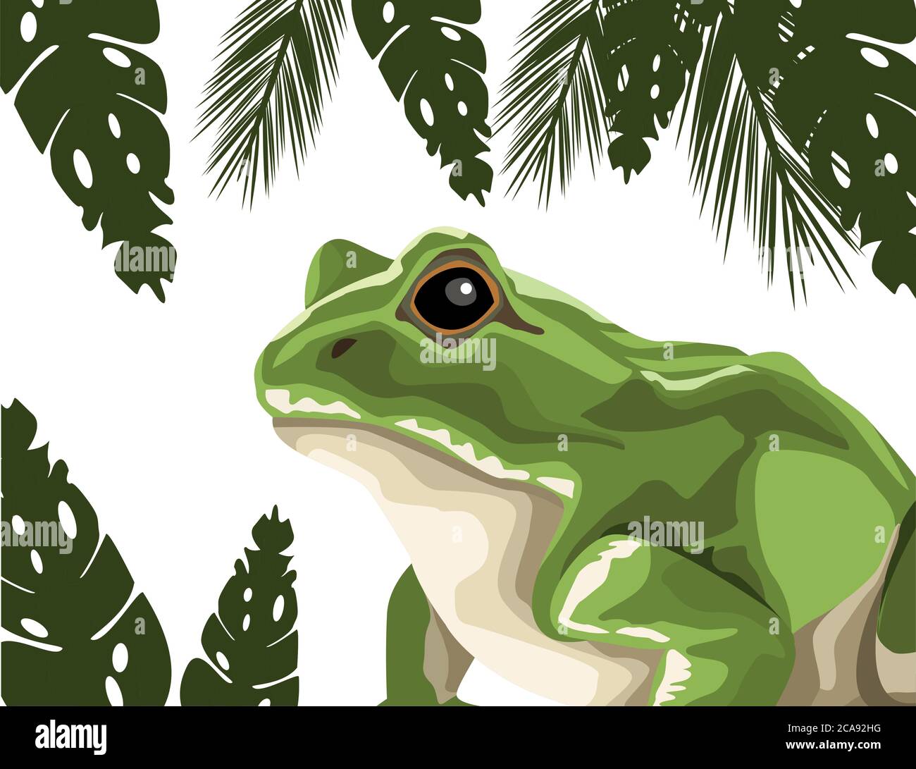 frog animal in the landscape scene vector illustration design Stock ...