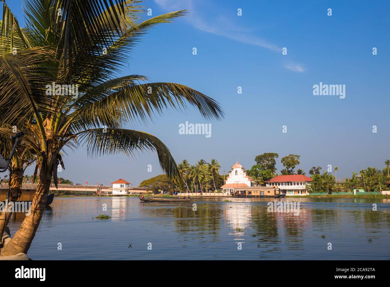 Church, Backwaters, Alappuzha (Alleppey), Kerala, India, Asia Stock ...