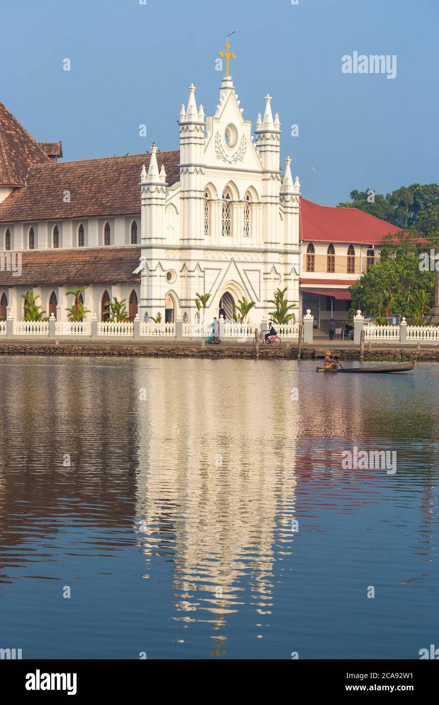St. Mary Forane Church, Backwaters, Alappuzha (Alleppey), Kerala, India ...