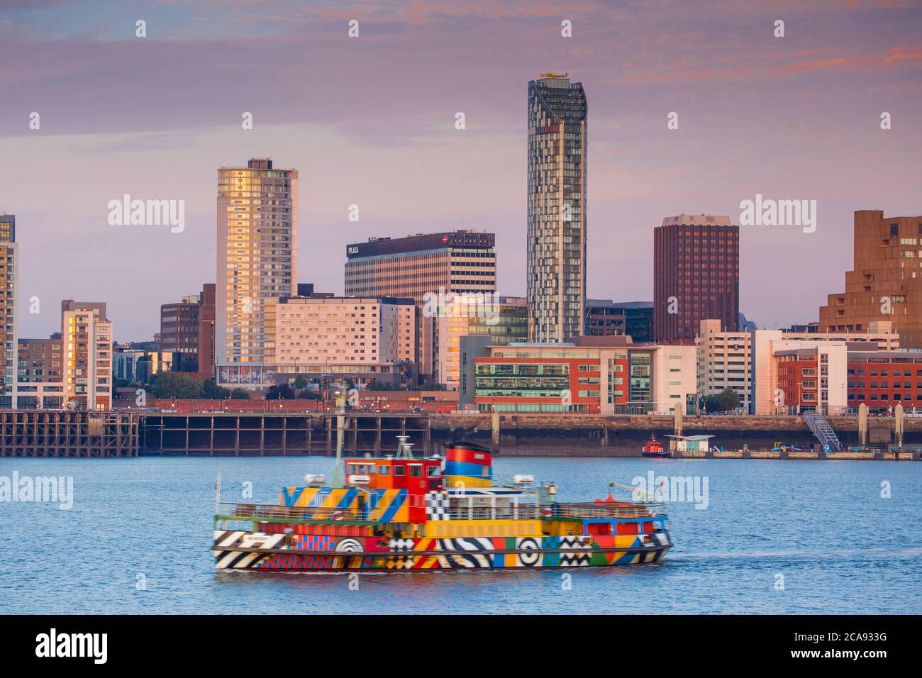 View of Liverpool skyline, Liverpool, Merseyside, England, United ...