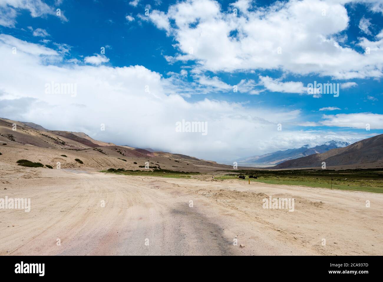 Ladakh, India - Beautiful scenic view from Between Nyoma and Tsaga La ...