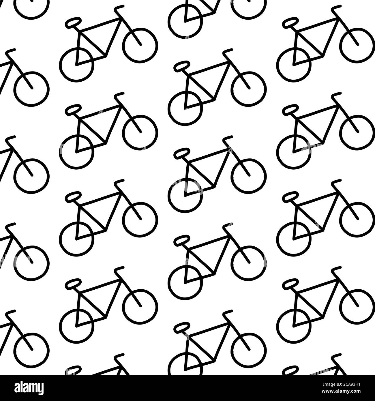 bicycle seamless doodle pattern, vector illustration Stock Vector Image ...