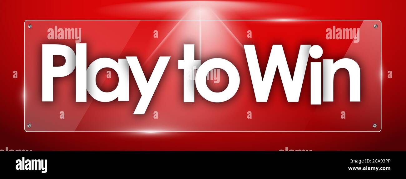 Play to win hi-res stock photography and images - Alamy
