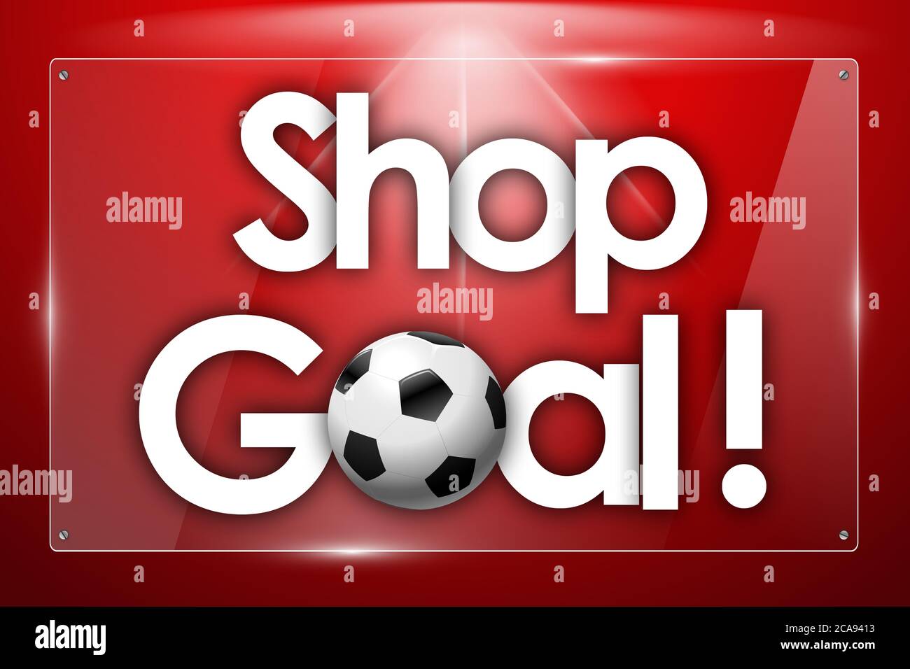 Shop Goal word in colored rectangles background Stock Photo - Alamy