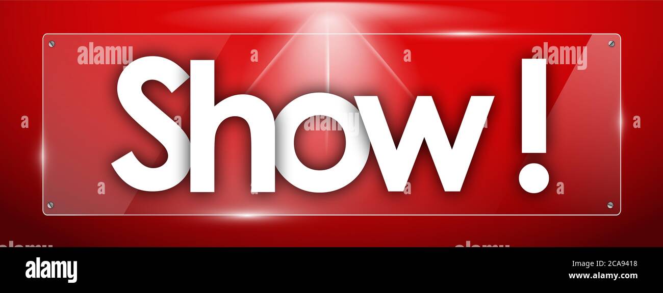 show word in transparent glass shapes Stock Photo - Alamy