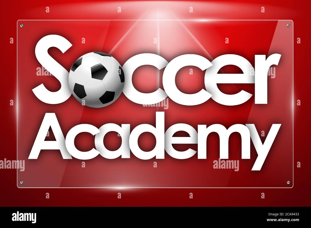 soccer Academy word in colored rectangles background Stock Photo - Alamy