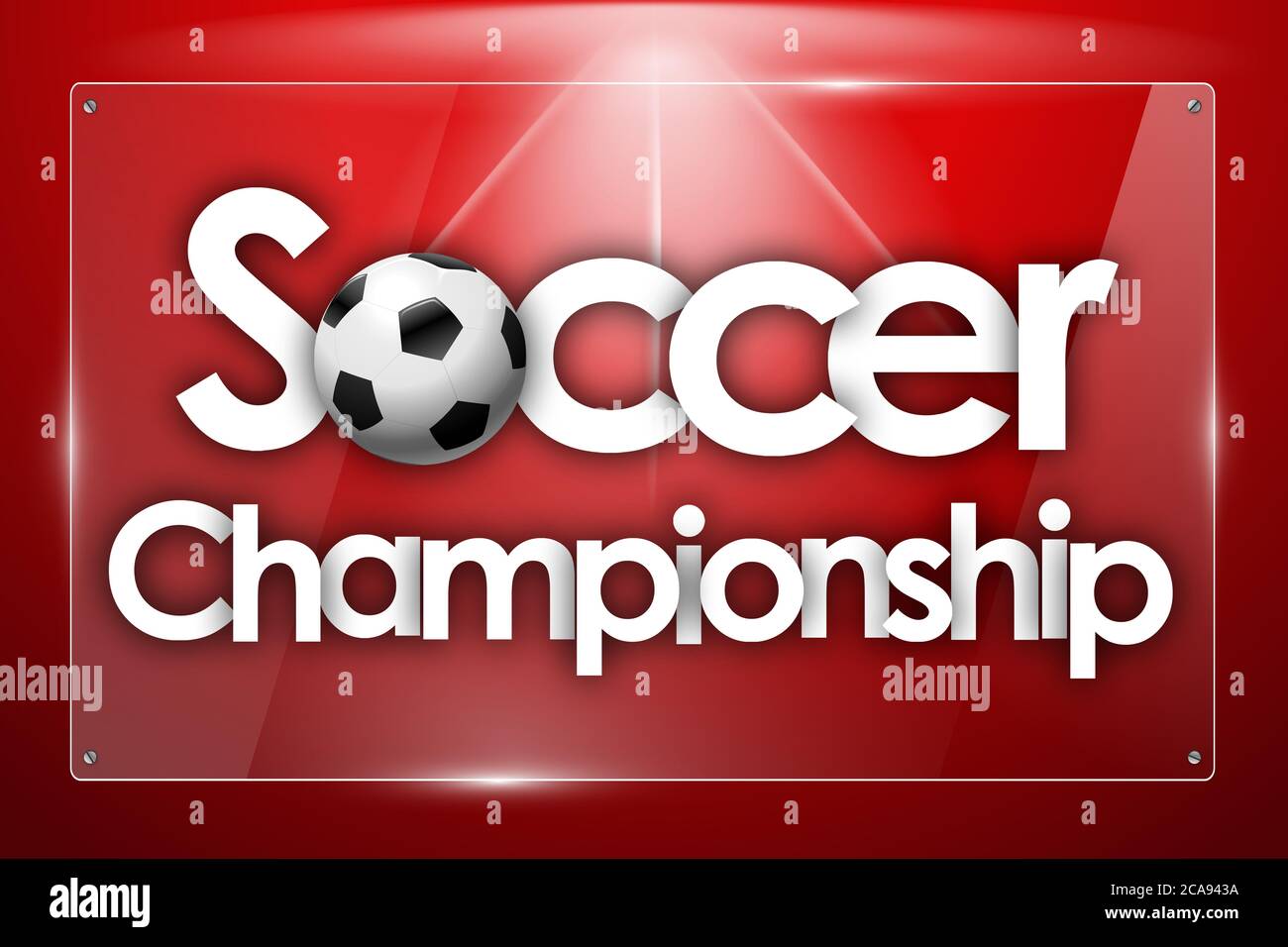 Soccer Championship word in colored rectangles background Stock Photo ...