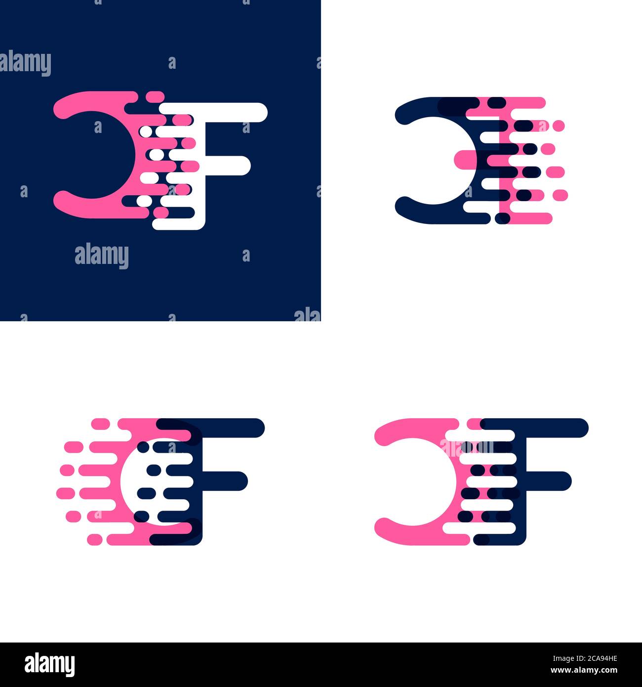 FC letters logo with accent speed in pink and drak purple Stock Vector ...