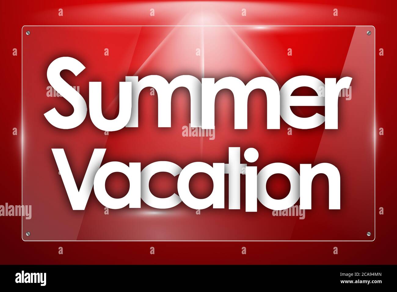Summer Vacation word in colored rectangles background Stock Photo - Alamy