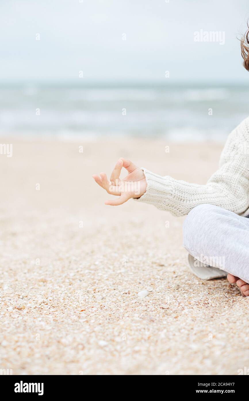 Little Cute Girl Doing Yoga High Resolution Stock Photography and ...