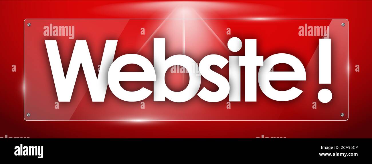 website word in transparent glass shapes Stock Photo - Alamy