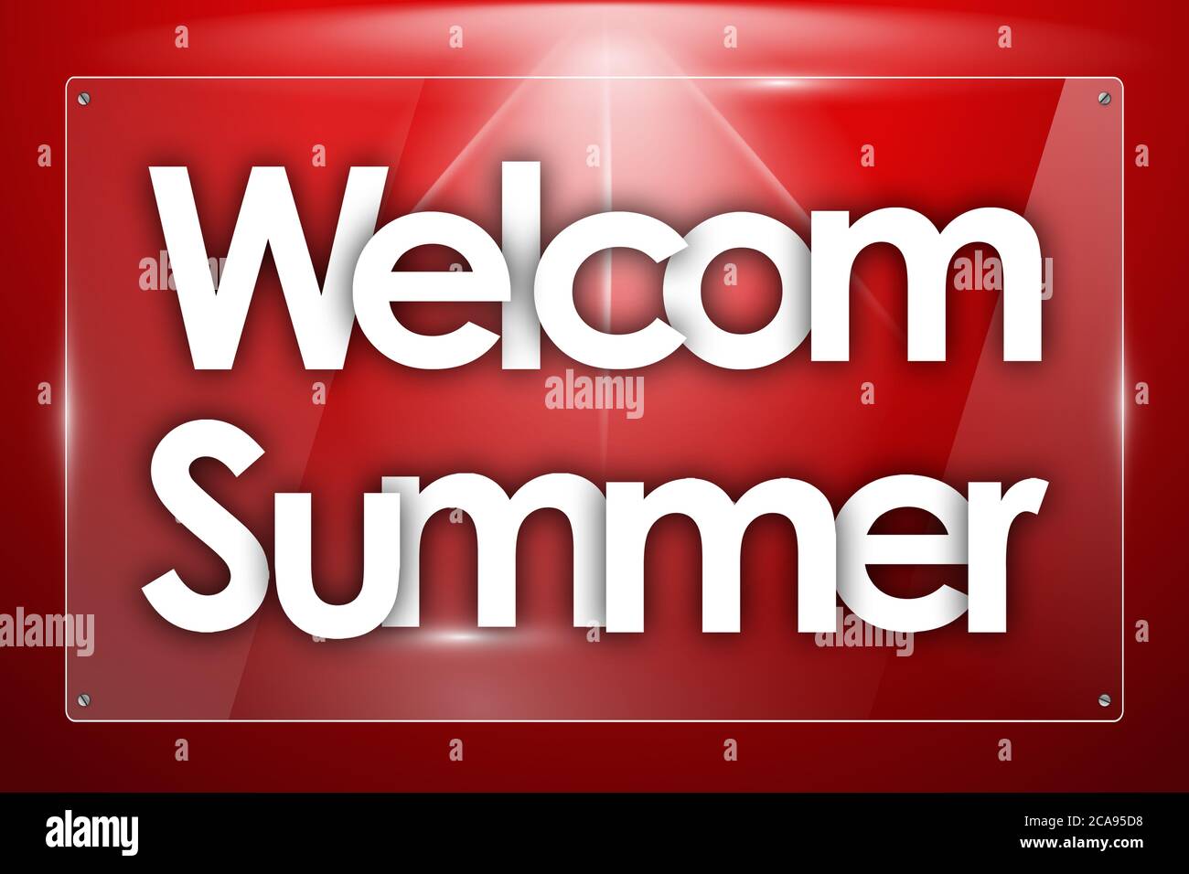 Welcome Summer word in colored rectangles background Stock Photo - Alamy