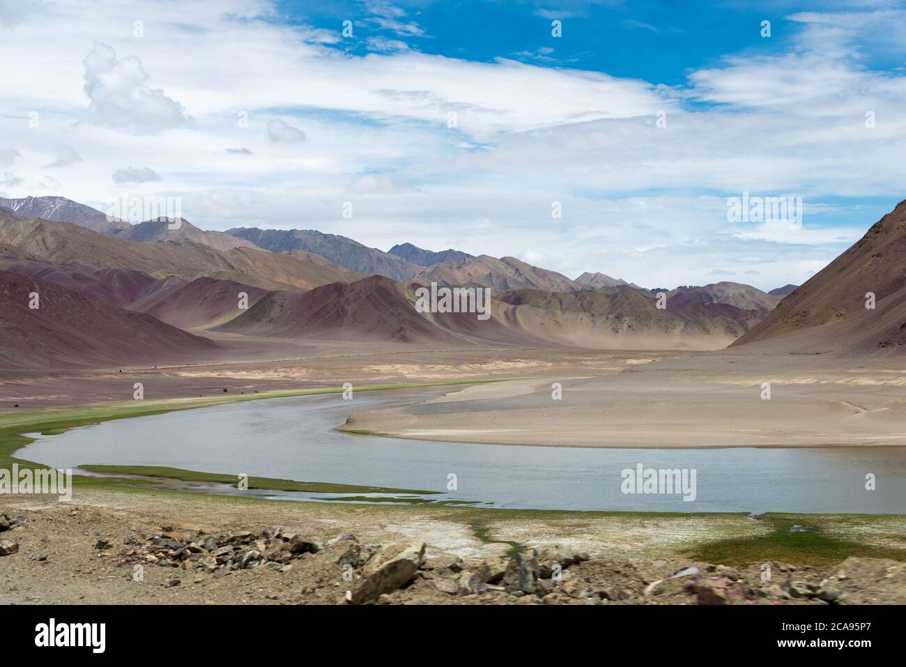 Ladakh, India - Indus River view from Between Maha and Nyoma in Ladakh ...