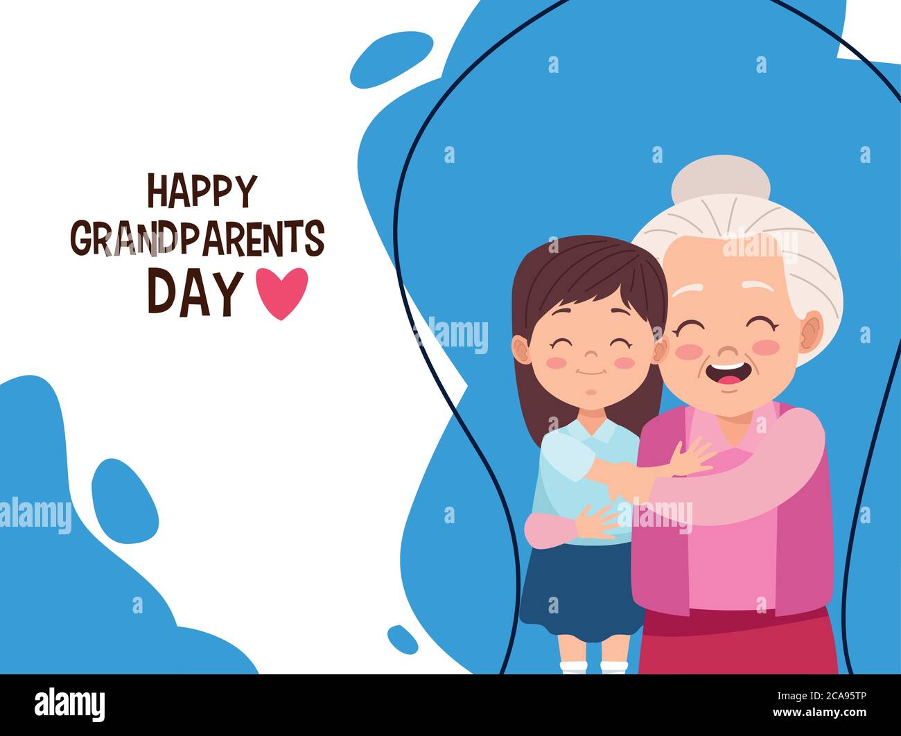 Grandmother granddaughter calligraphy Stock Vector Images - Alamy