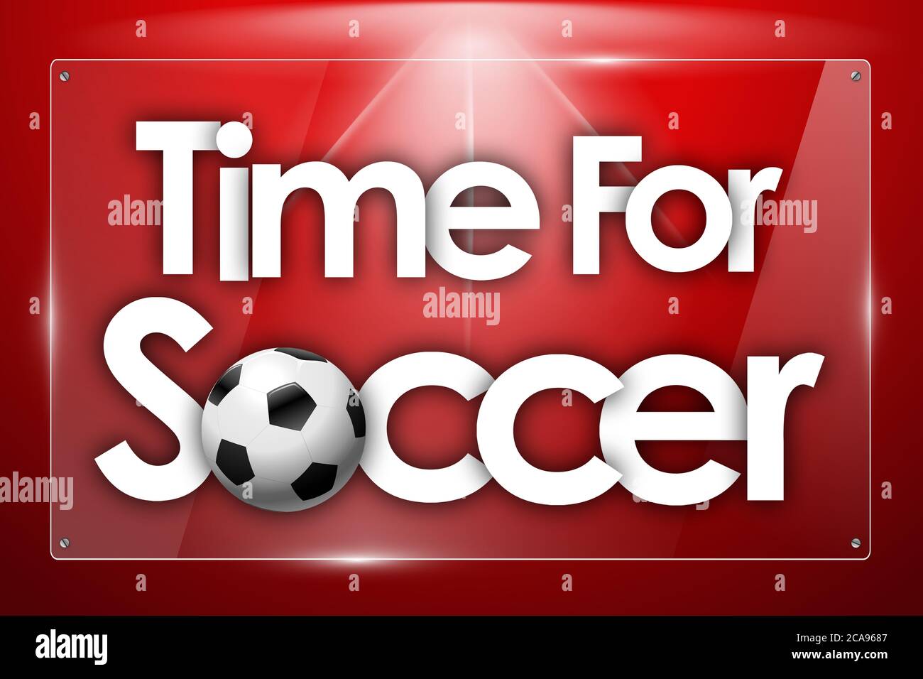 Time For Soccer word in colored rectangles background Stock Photo - Alamy