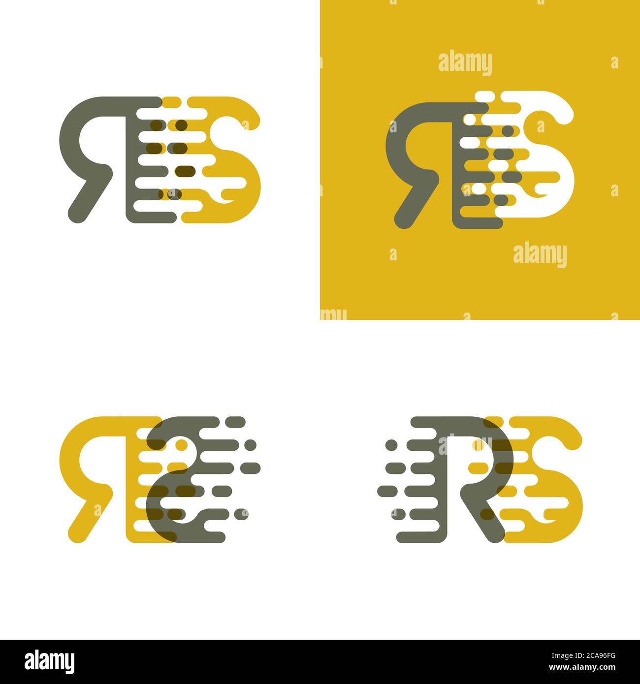 RS letters logo with accent speed in brown and dark yellow Stock Vector ...