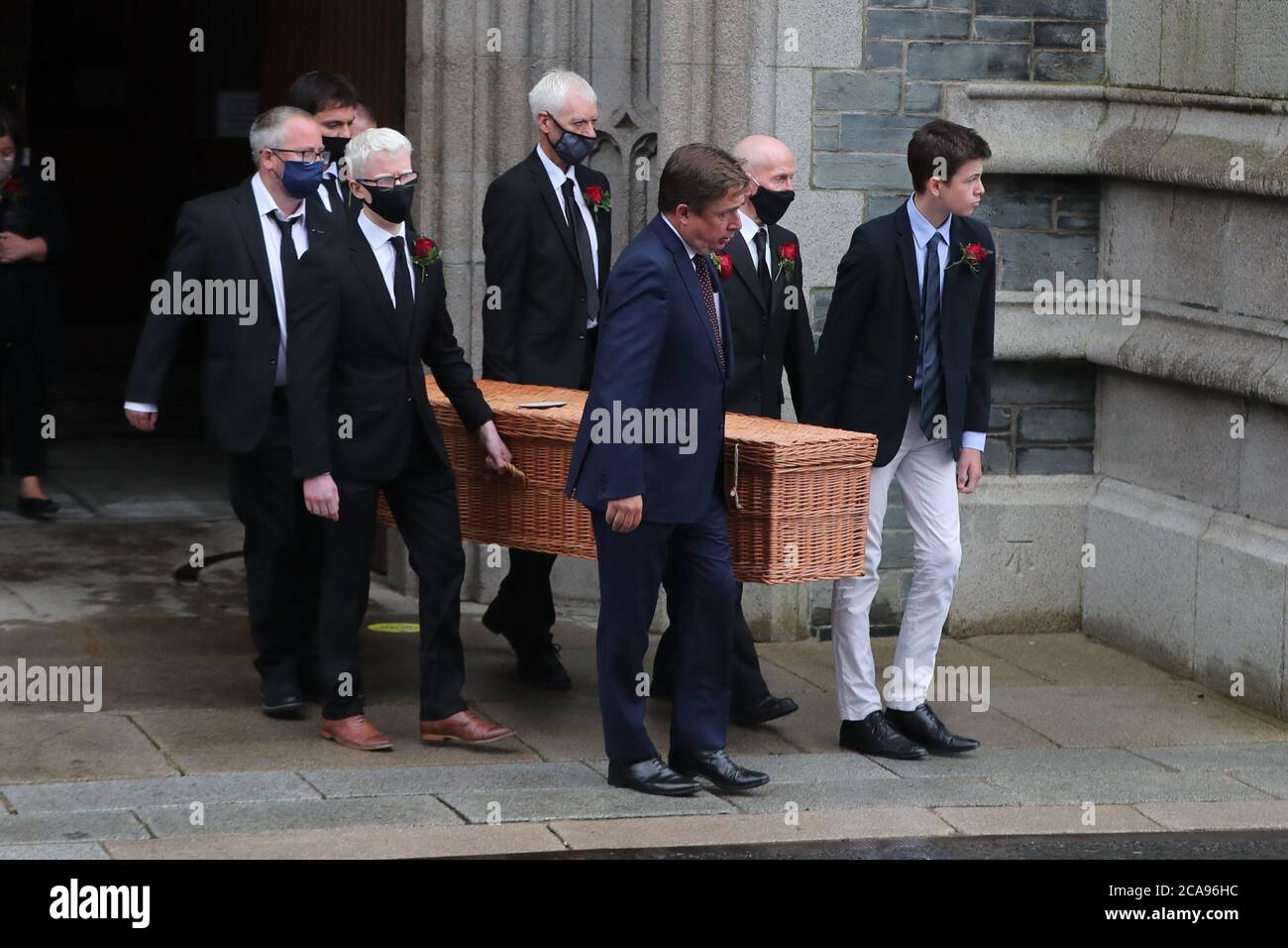 The casket of the former SDLP leader John Hume is carried from St ...