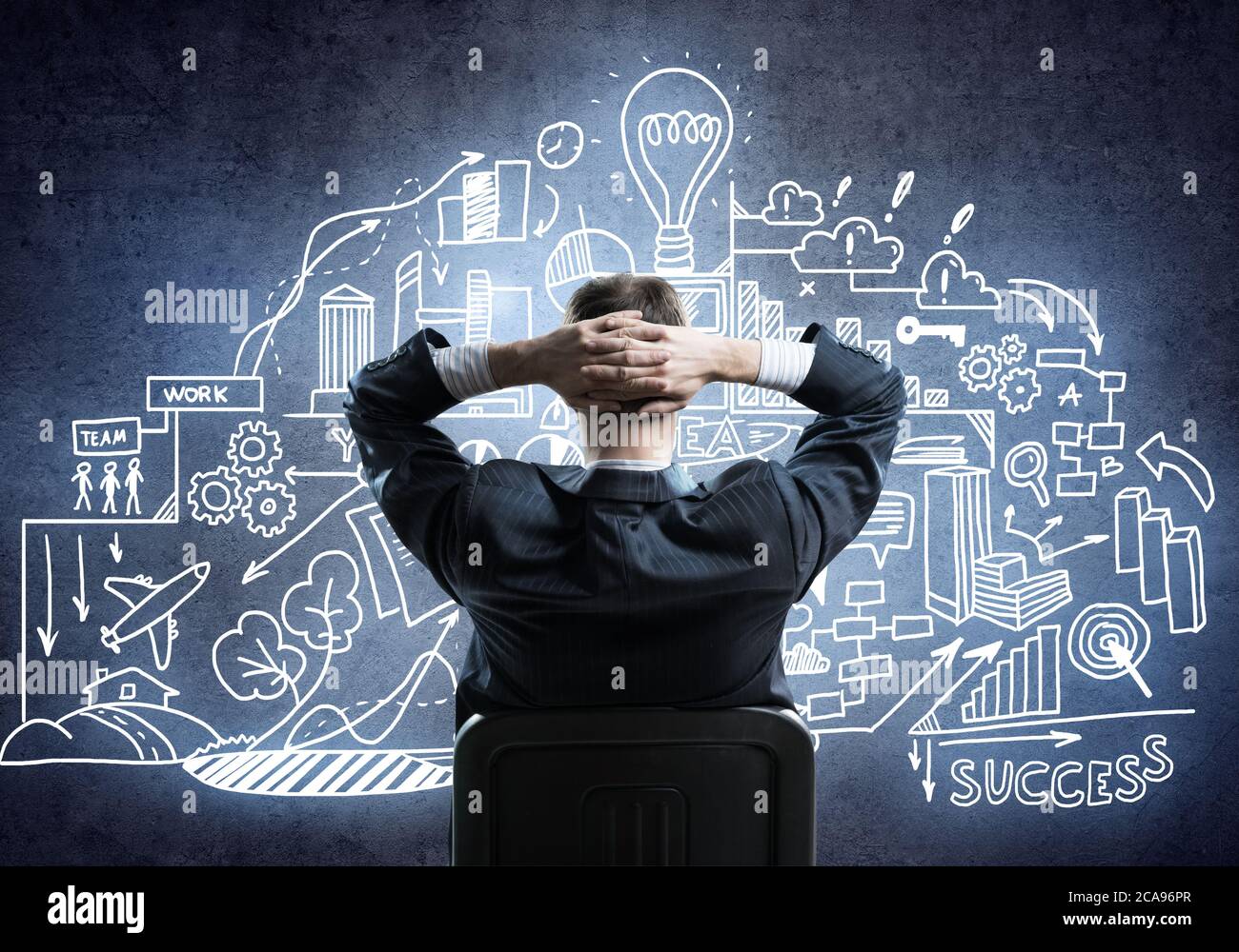 Thinking over his strategy Stock Photo - Alamy
