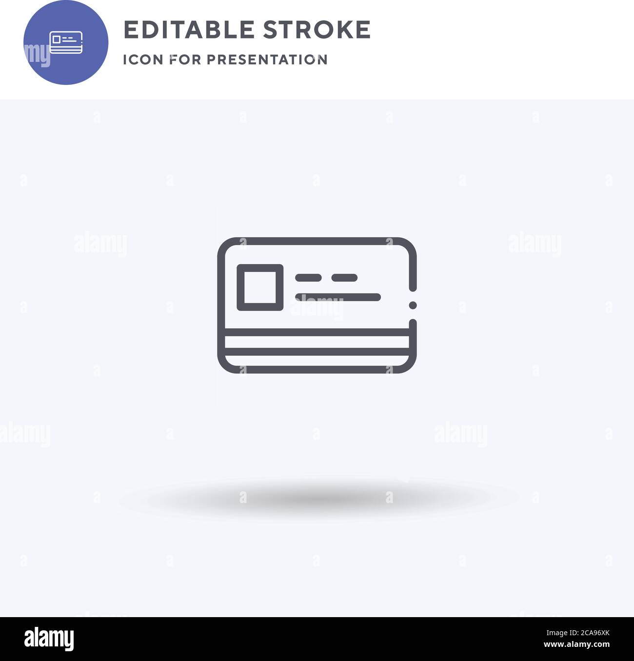 Visitor Card icon vector, filled flat sign, solid pictogram isolated on ...