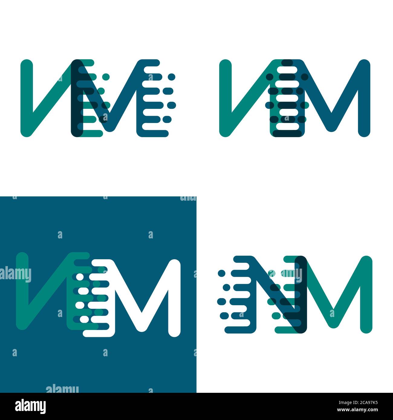 NM letters logo with accent speed in green and dark purple Stock Vector ...