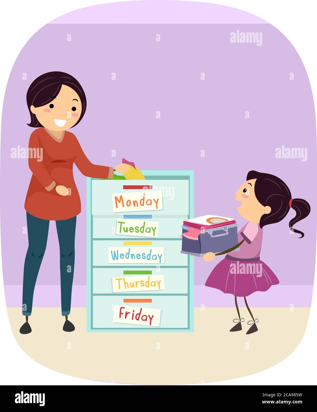 Organized Girl Cartoon