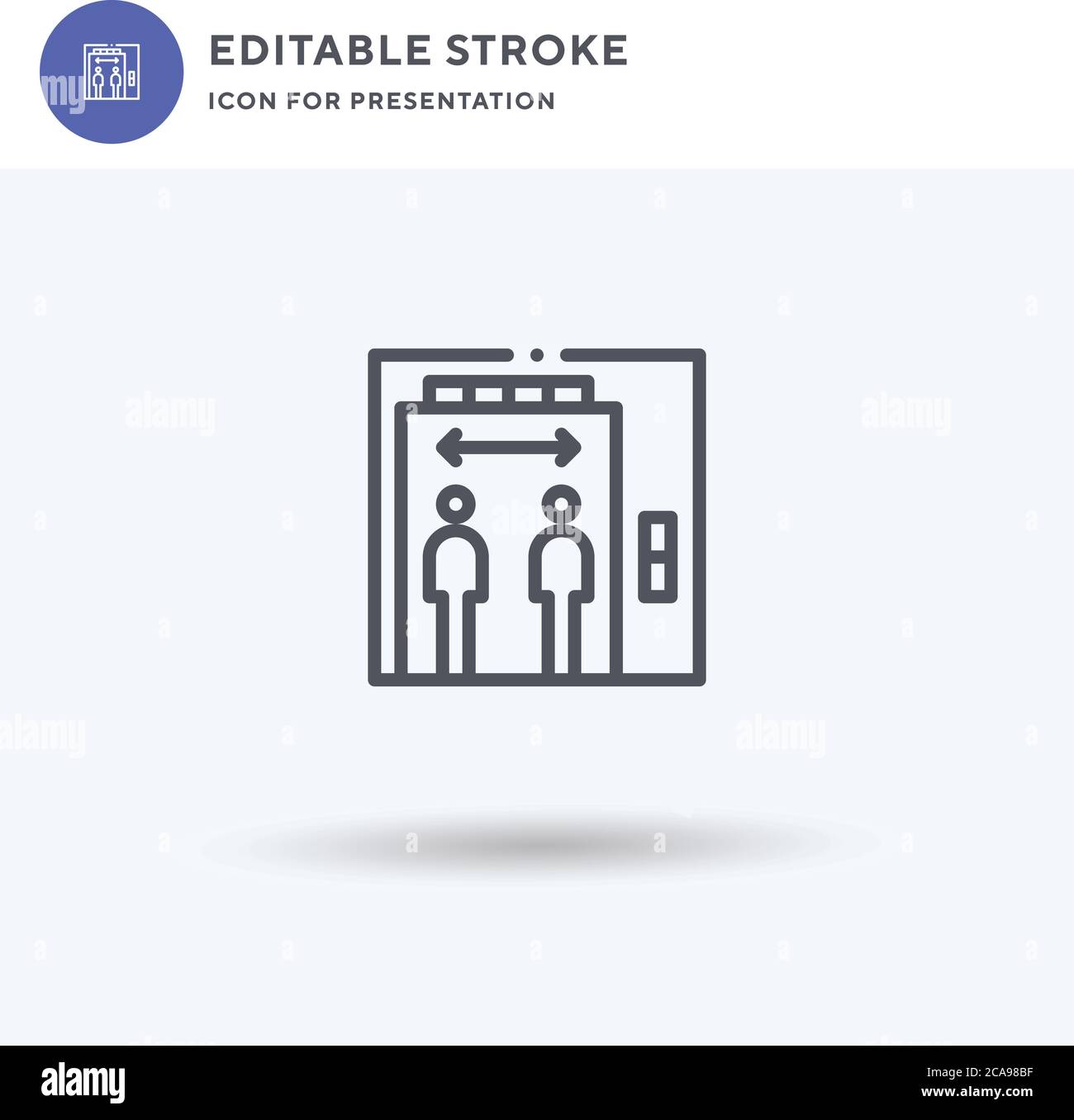 Elevator icon vector, filled flat sign, solid pictogram isolated on ...