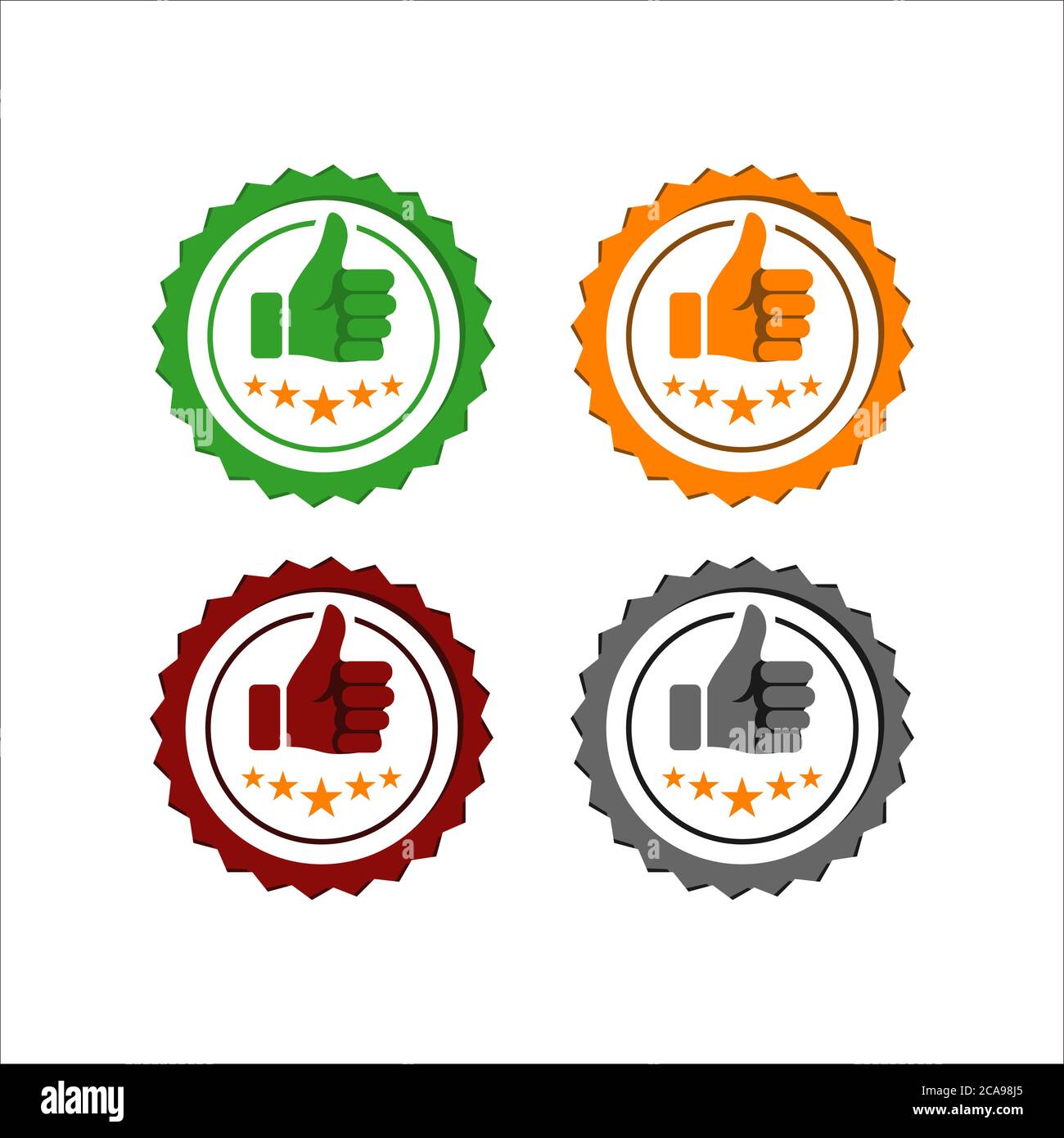 thumbs up star logo design vector sign. symbol of good rating evaluation success and quality ...