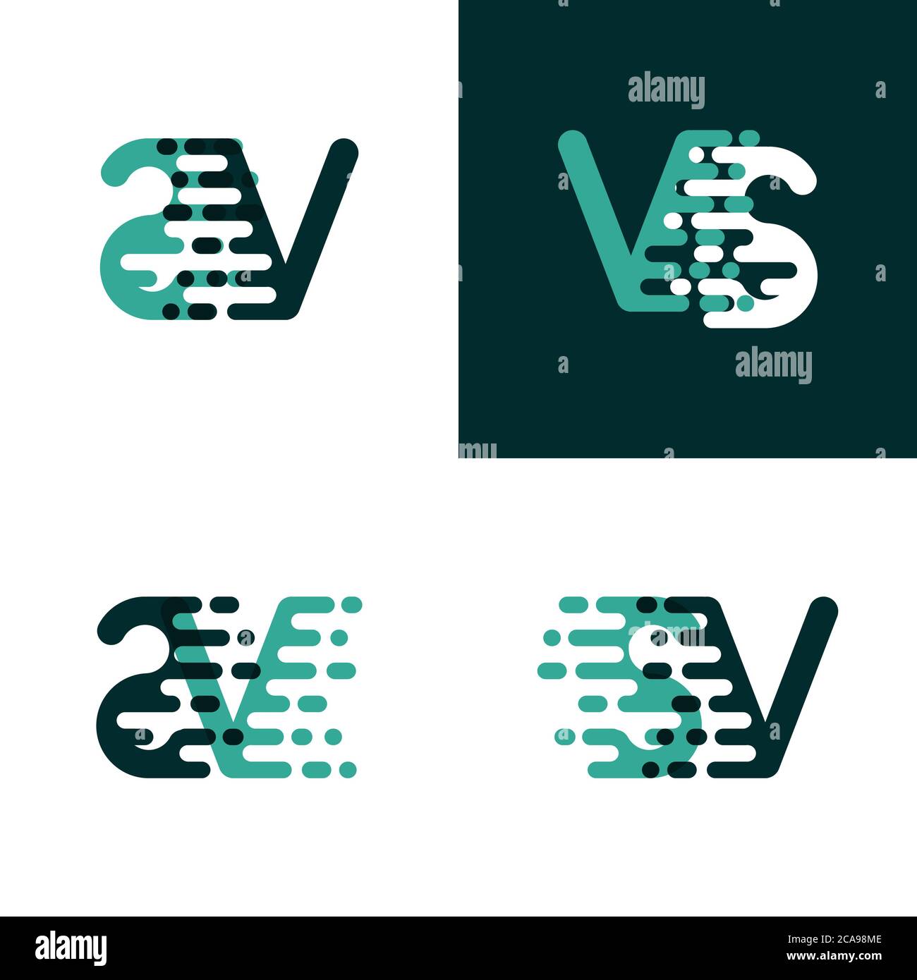 SV letters logo with accent speed in light green and dark green Stock ...