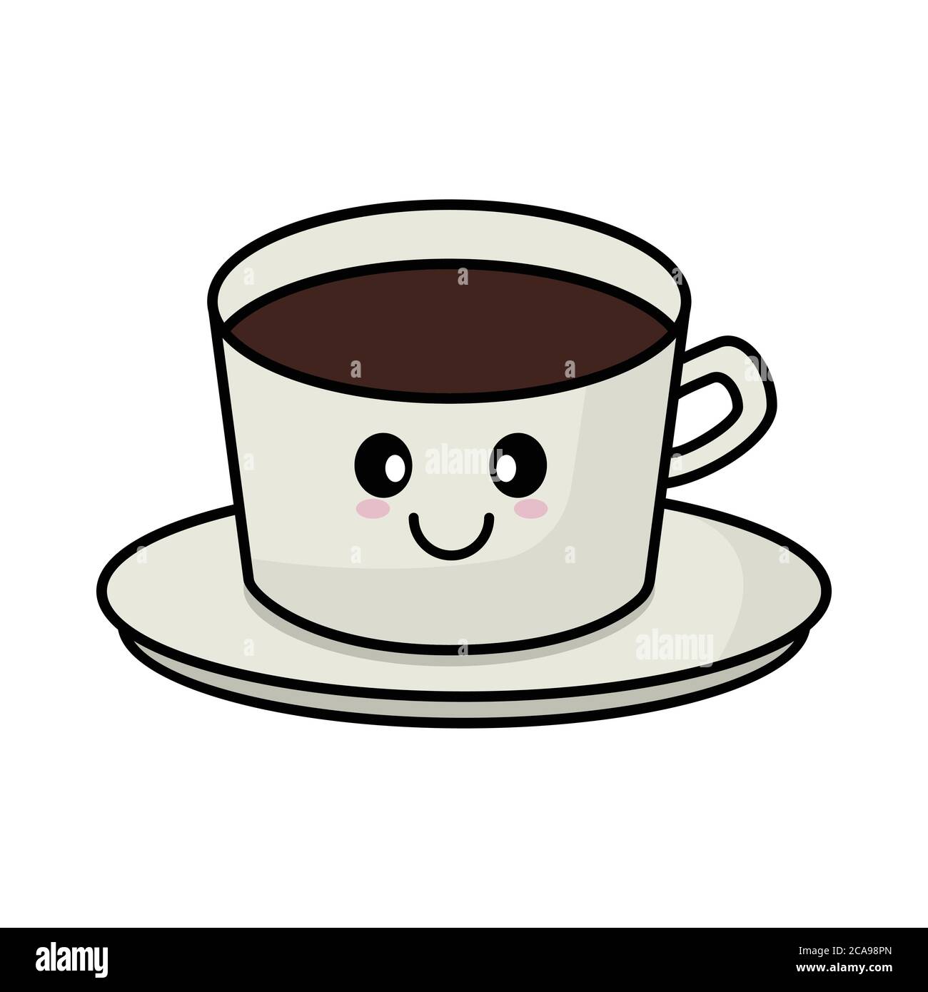 Coffee cup and drink cartoon character. Design template vector Stock ...