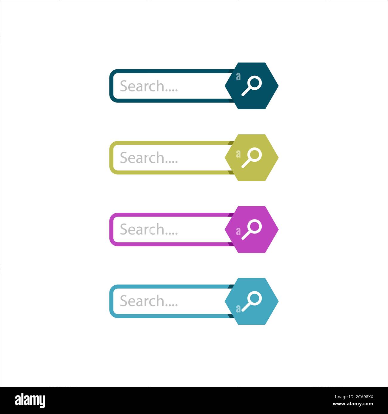 flat web design elements search bar vector icon graphic illustration ...