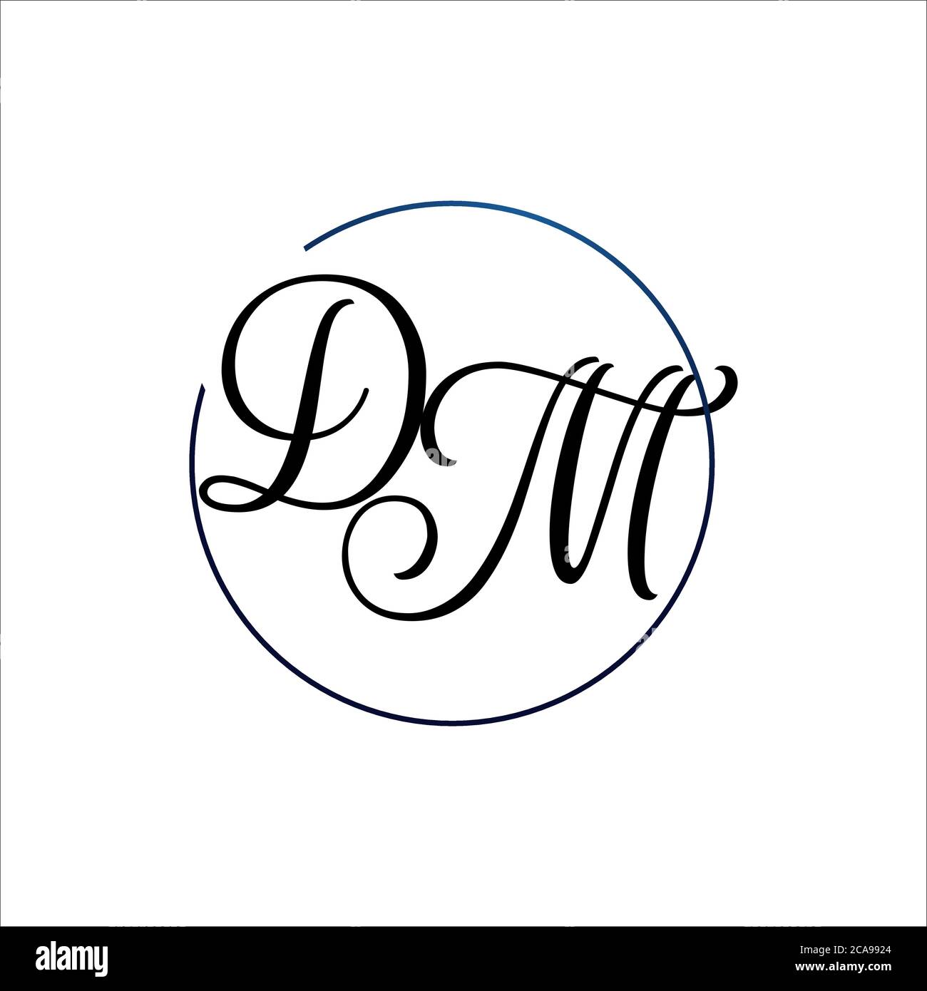 luxury curved initial D M Letter logo design vector graphic concept Stock Vector Image & Art - Alamy