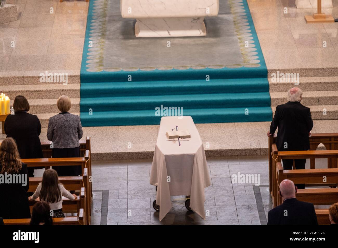 The funeral of John Hume at St Eugene's Cathedral in Londonderry Stock ...