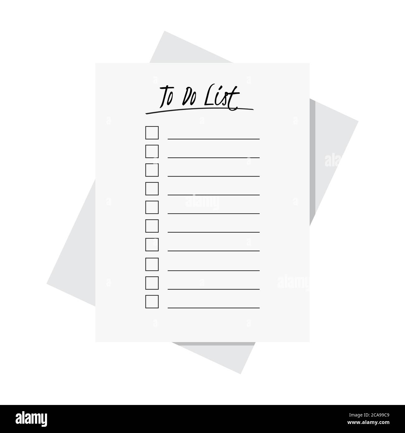 To do list vector planning task concept a paper sheets with check box ...