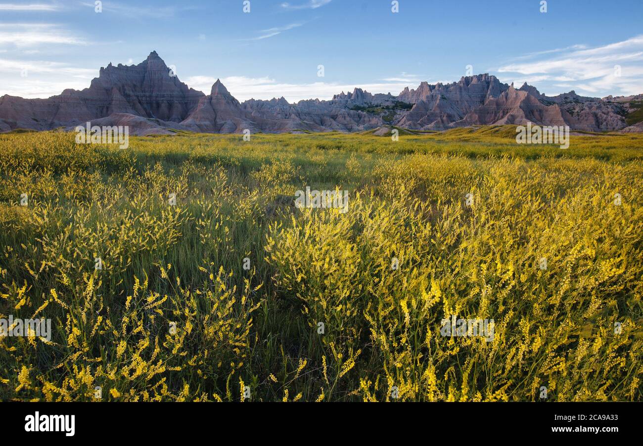 Badlands National Park: View from Cedar Pass Lodge Stock Photo - Alamy