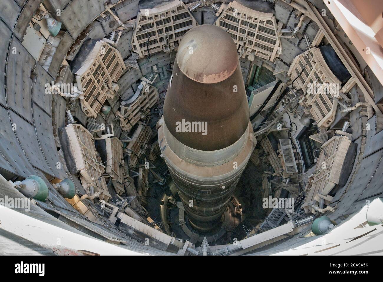 Nuclear rocket inside launch silo at Titan Missile Museum near Green Valley, Arizona, USA Stock ...