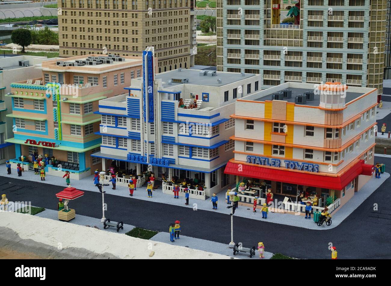 ORLANDO, FL -20 JUN 2020- View of Miami Beach buildings built out of ...