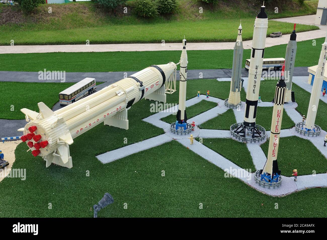 ORLANDO, FL -20 JUN 2020- View of the Kennedy Space Center built out of ...