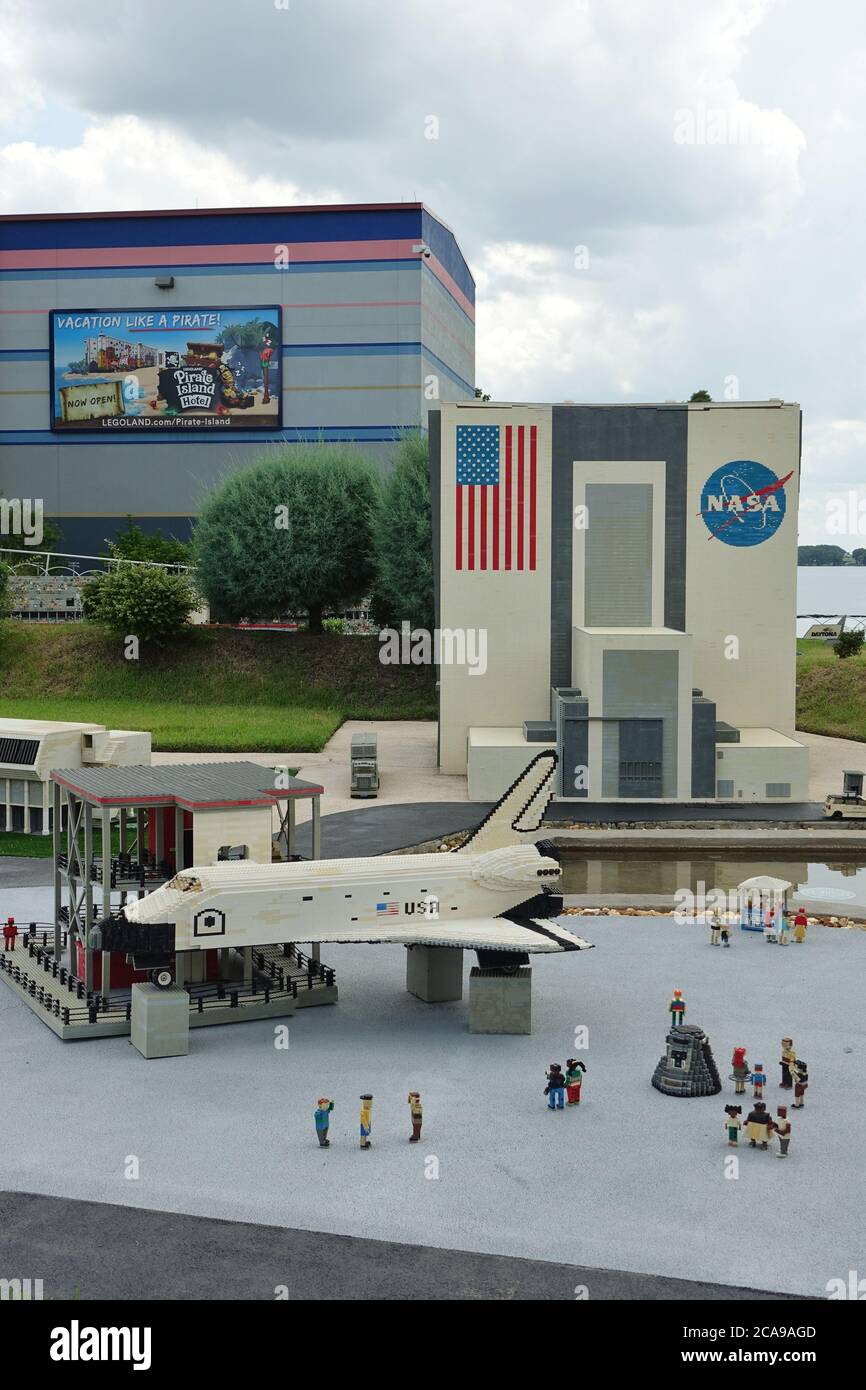 ORLANDO, FL -20 JUN 2020- View of the Kennedy Space Center built out of ...