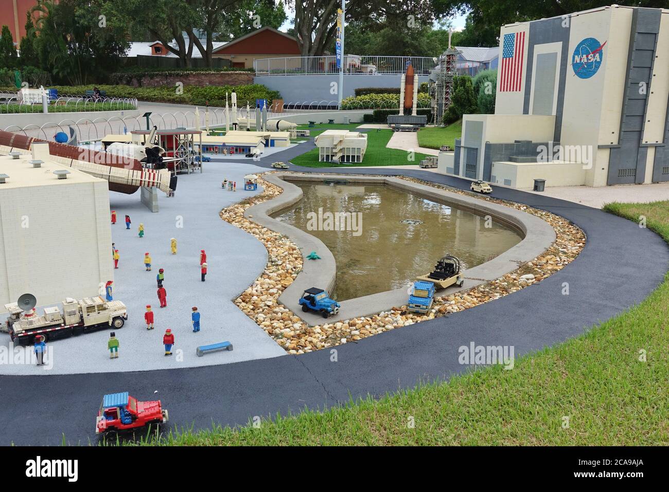 ORLANDO, FL -20 JUN 2020- View of the Kennedy Space Center built out of ...