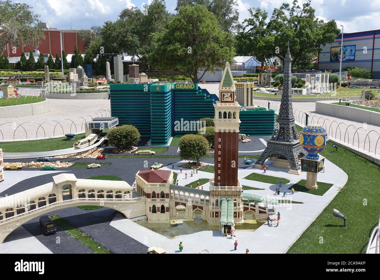 ORLANDO, FL -20 JUN 2020- View of Las Vegas landmarks built out of LEGO ...