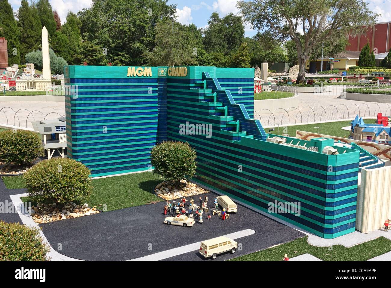 ORLANDO, FL -20 JUN 2020- View of Las Vegas landmarks built out of LEGO ...