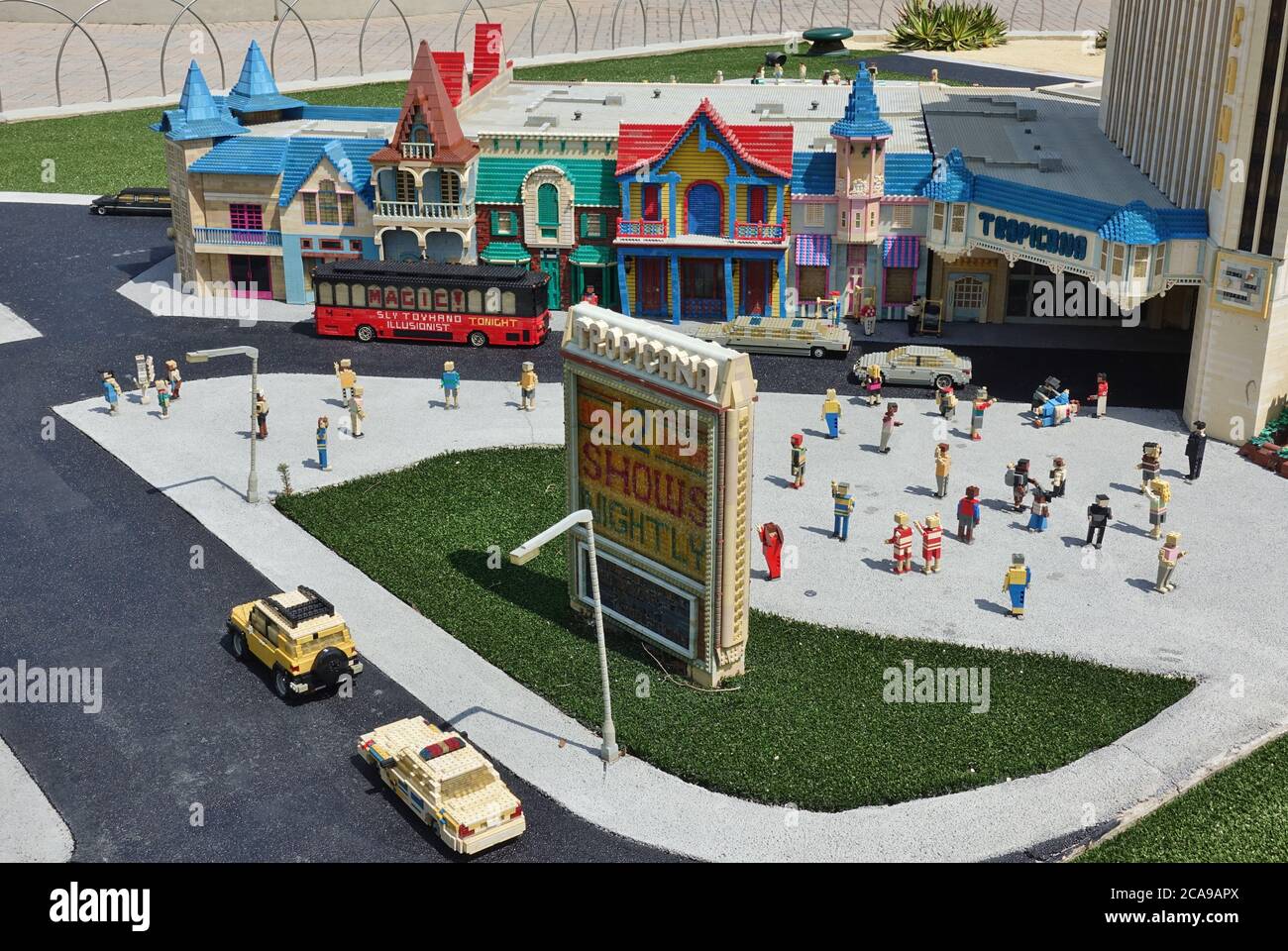 ORLANDO, FL -20 JUN 2020- View of Las Vegas landmarks built out of LEGO ...