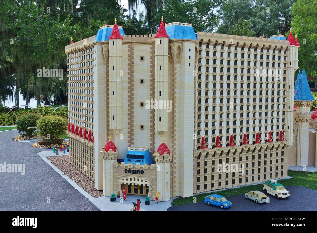 ORLANDO, FL -20 JUN 2020- View of Las Vegas landmarks built out of LEGO ...