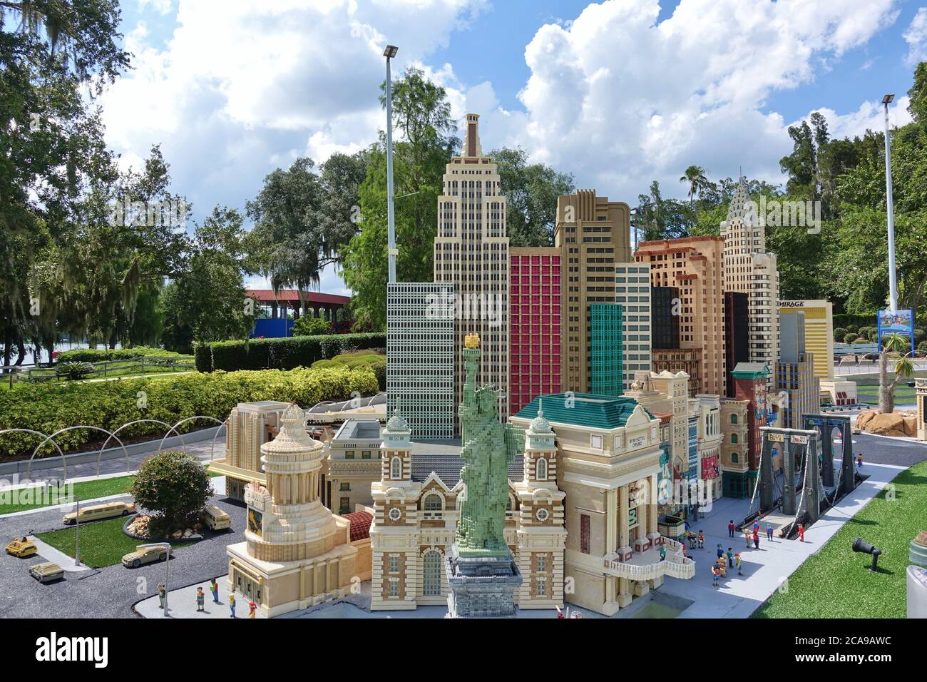 ORLANDO, FL -20 JUN 2020- View of Las Vegas landmarks built out of LEGO ...