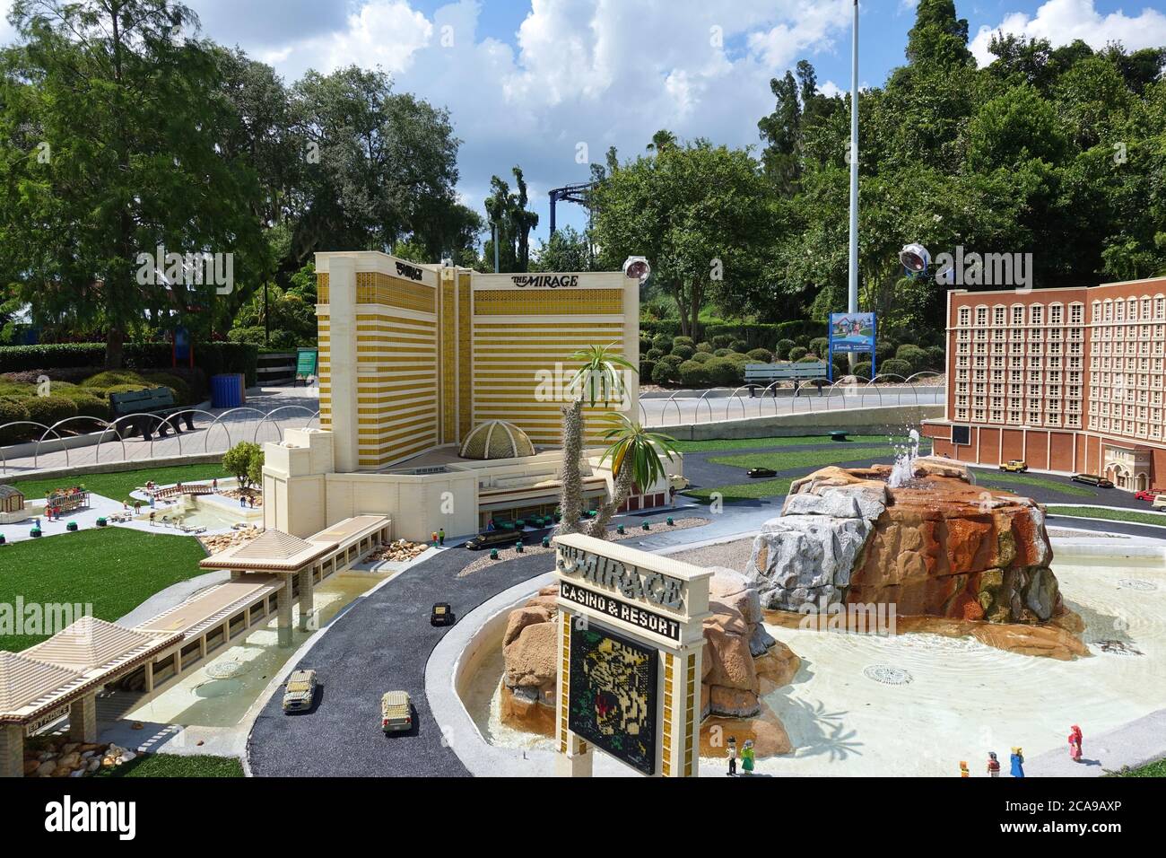 ORLANDO, FL -20 JUN 2020- View of Las Vegas landmarks built out of LEGO ...