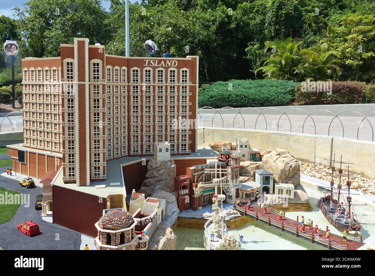 ORLANDO, FL -20 JUN 2020- View of Las Vegas landmarks built out of LEGO ...