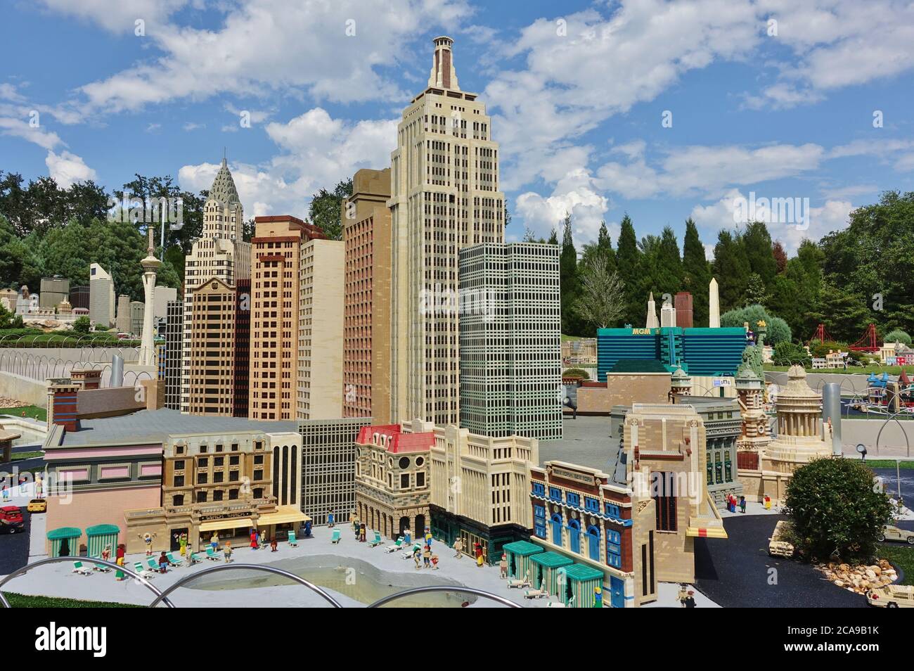 ORLANDO, FL -20 JUN 2020- View of Las Vegas landmarks built out of LEGO ...