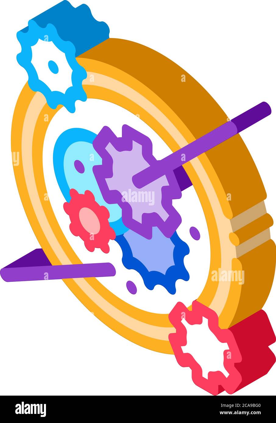 watch mechanism isometric icon vector illustration Stock Vector Image ...