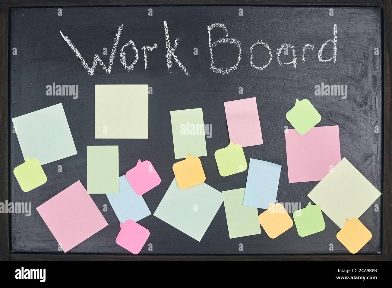 working board stickers for writing, flatlay close up copies space Stock ...