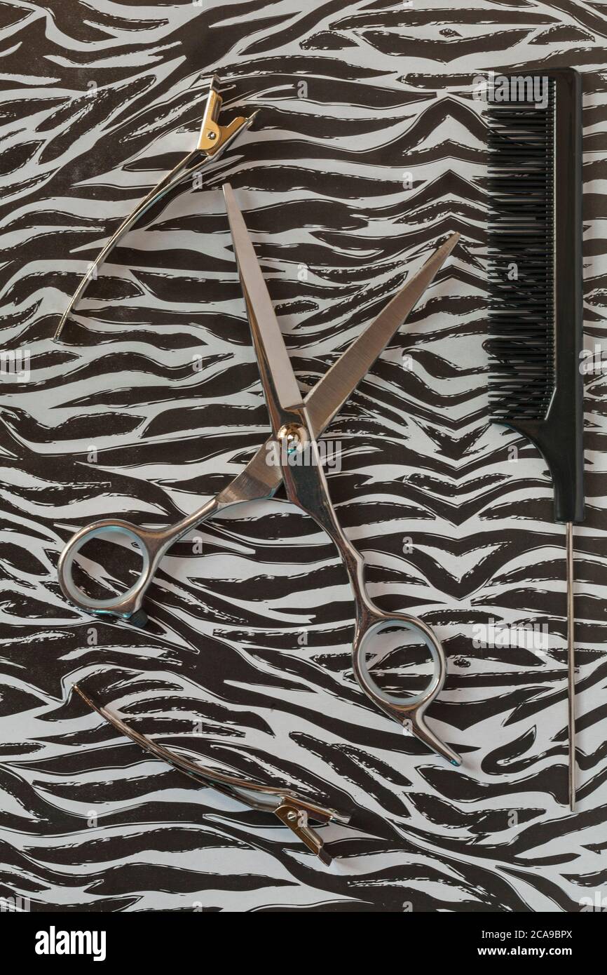 Barber scissors and comb hi-res stock photography and images - Alamy